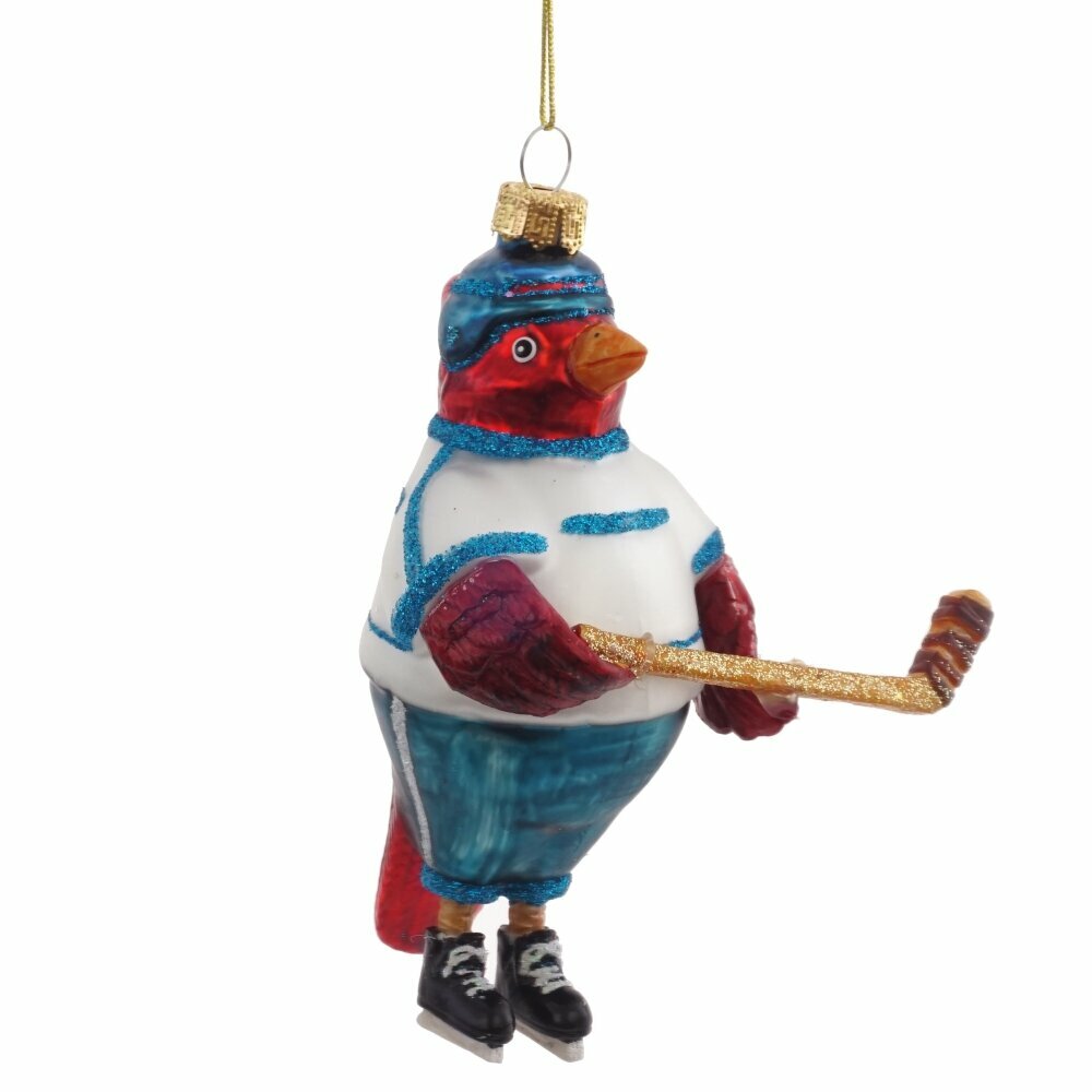 Елочная игрушка Птица-хоккеист, 10,5х7х14,5 см KSM-813091