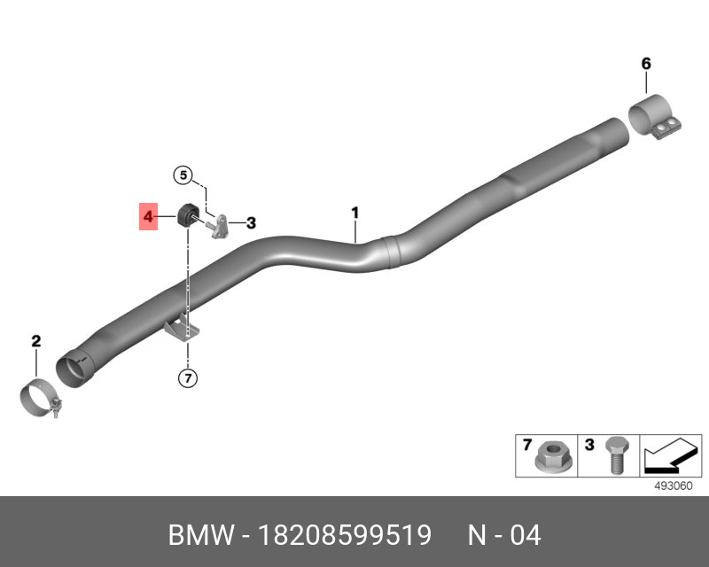 Резинометаллический шарнир BMW 18208599519