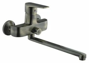 F2230-4 Смеситель ванна длин. нос с шар. переключателем бронза