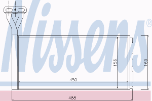 Теплообменник отопление салона Nissens 75005 Scania: 1437263 1846702 1421760 Scania 4 - Series. Scania P G R T - Series
