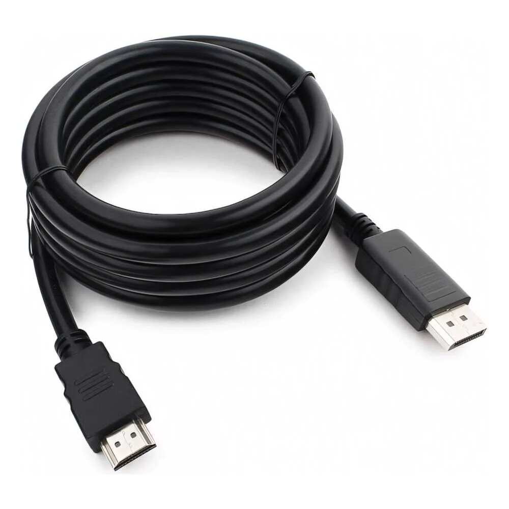 Кабель Cablexpert, DisplayPort-HDMI, 3м, 20M/19M, черный, экранированный, пакет, CC-DP-HDMI-3M