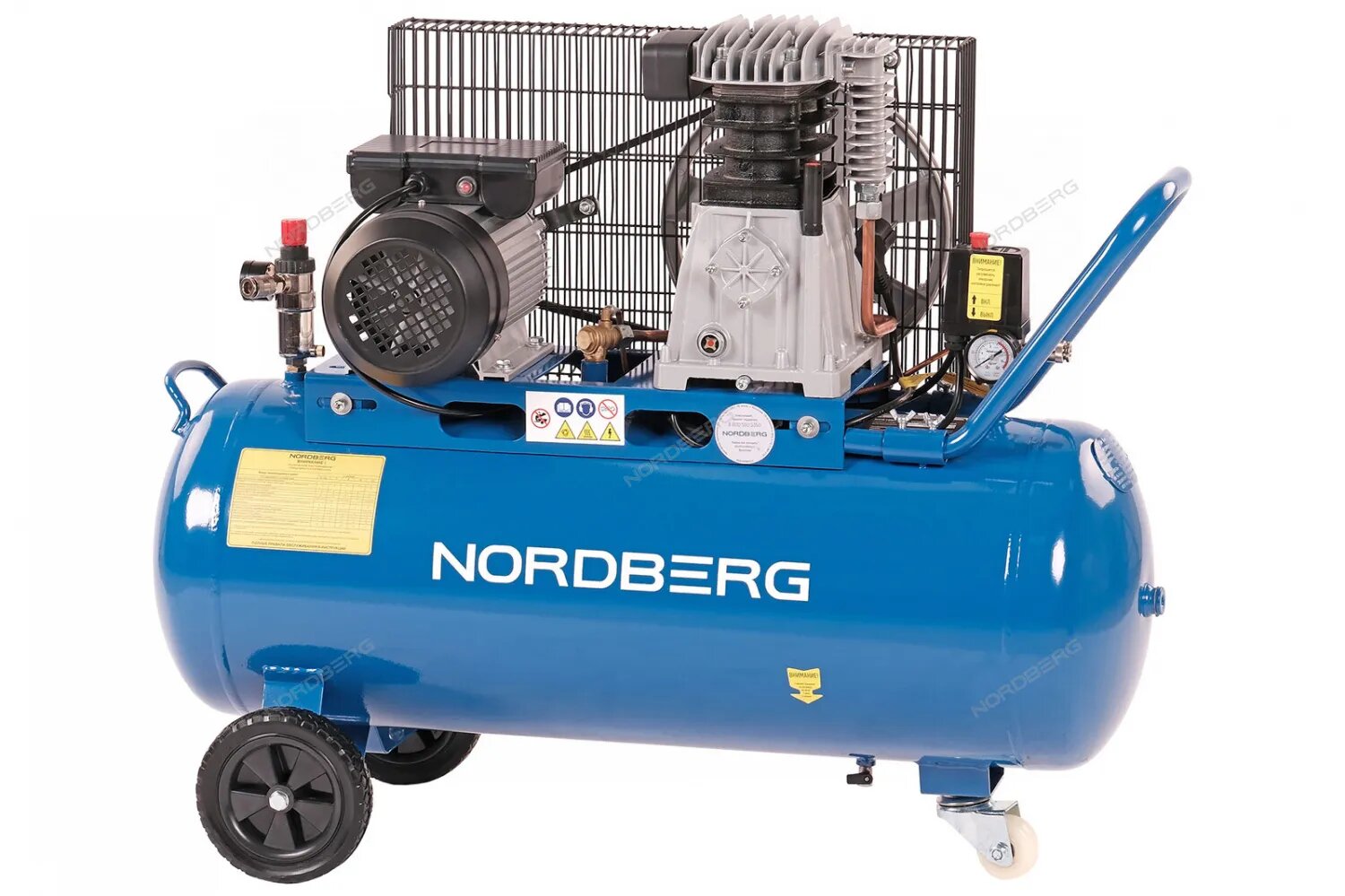 NCE100/480 Компрессор поршневой с ременной передачей 220 В, ресивер 100 л, 446 л/мин NORDBERG NCE100/480