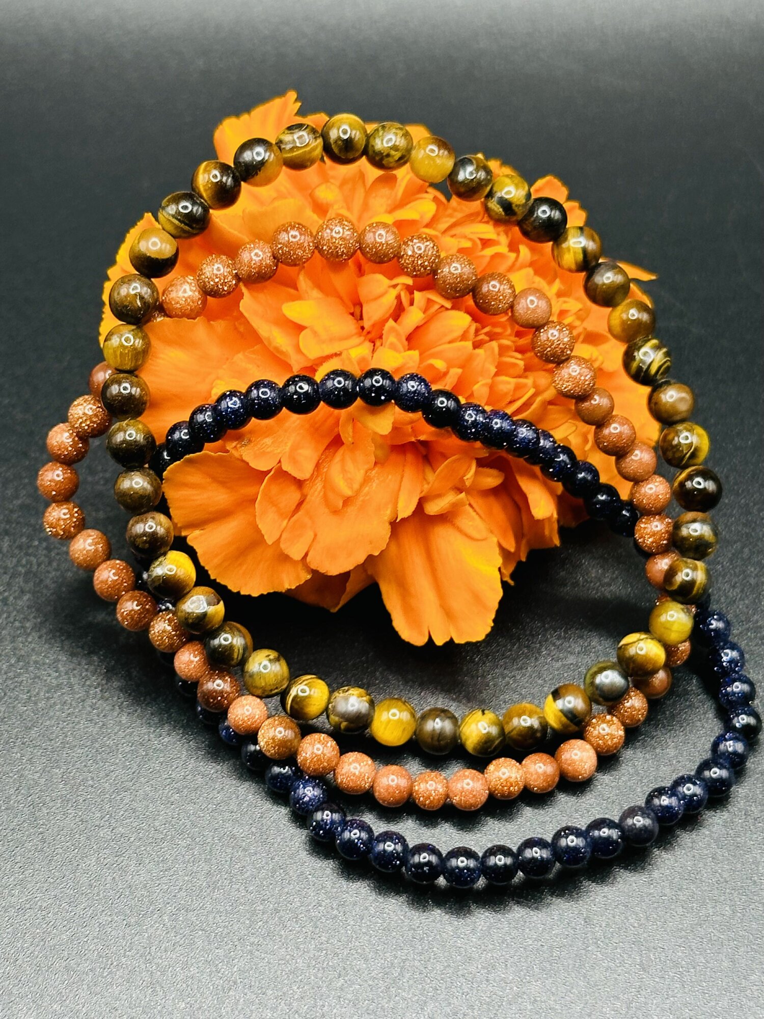 Браслет, авантюрин, кварц