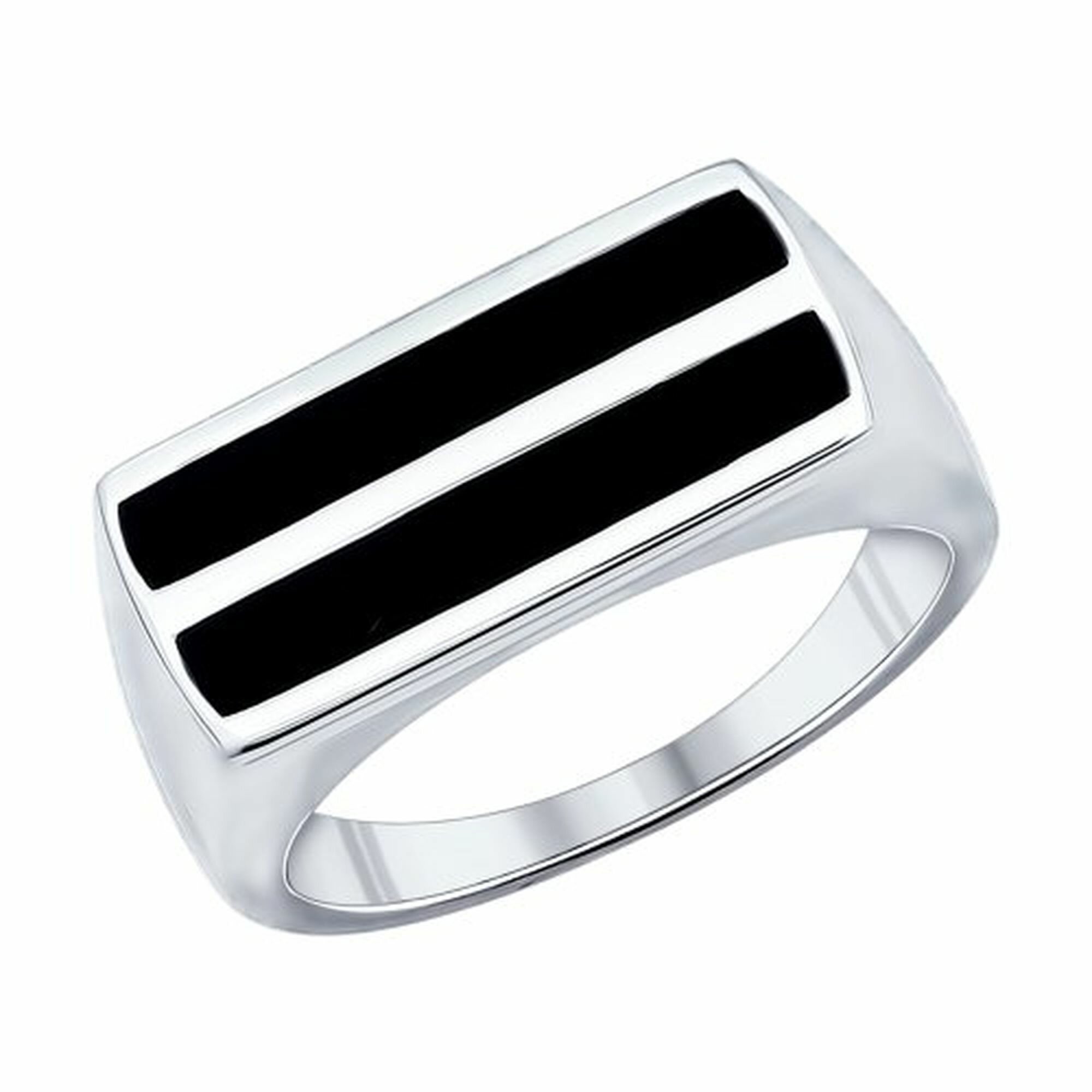 Печатка, серебро, 925 проба, родирование, эмаль