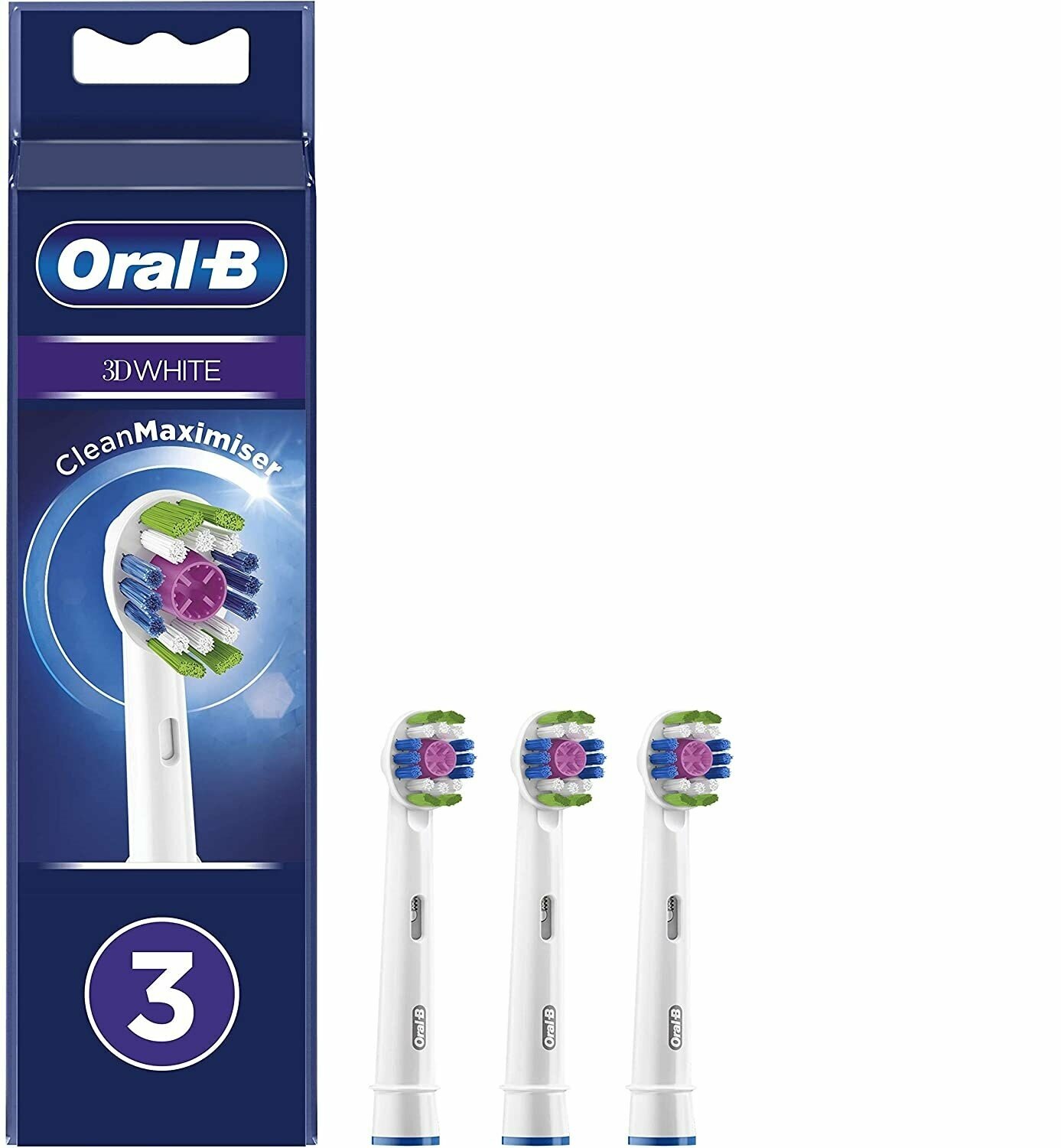 Набор насадок Oral-B EB 18-3 для ирригатора и электрической щетки, белый, 3 шт.