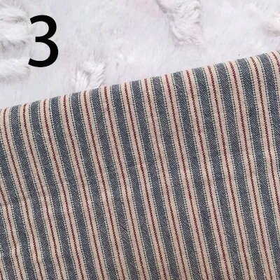 Полоса, 6 цветов, японская окрашенная в пряже ткань, лоскутная ткань ручной работы «сделай сам», 100% хлопковая ткань, пучок 50*70 см