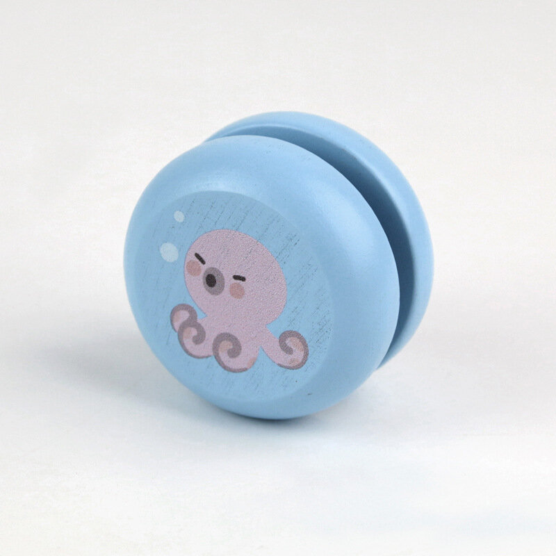 Детский деревянный йо-йо-йо мультфильм животных-головоломка для раннего образования игрушки весело милый маленький