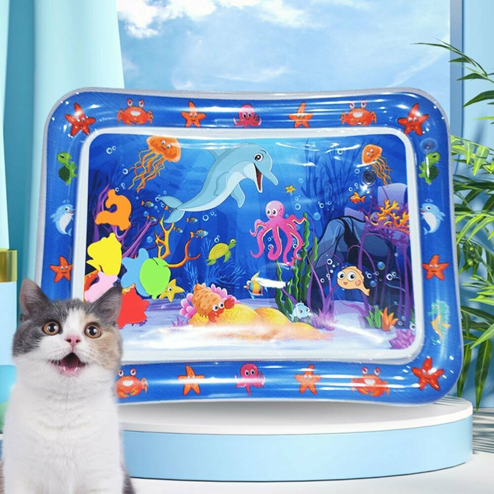Коврик для водных игр для кошек с датчиком рыбы, игрушка для кошек