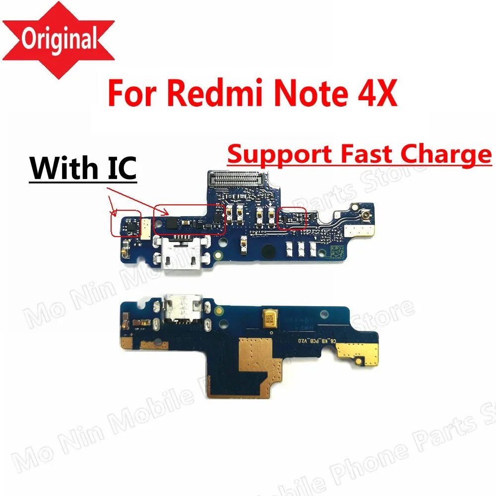 Оригинальная зарядная Плата USB для Xiaomi Redmi Note 4X, док-разъем для зарядки, аксессуары для телефона, запасные части