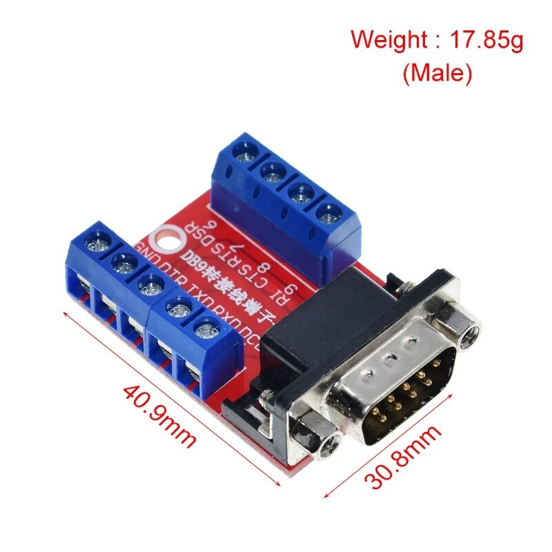 TZT DB9 адаптер сигналов RS232 1pcs, DB9 Male