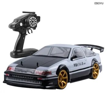 Автомобиль с дистанционным управлением, EBOYU AE86 RC Sport Racing Drift Car 1:10 4WD 70 км / ч Высокая скорость с дополнительными шинами для дрифта