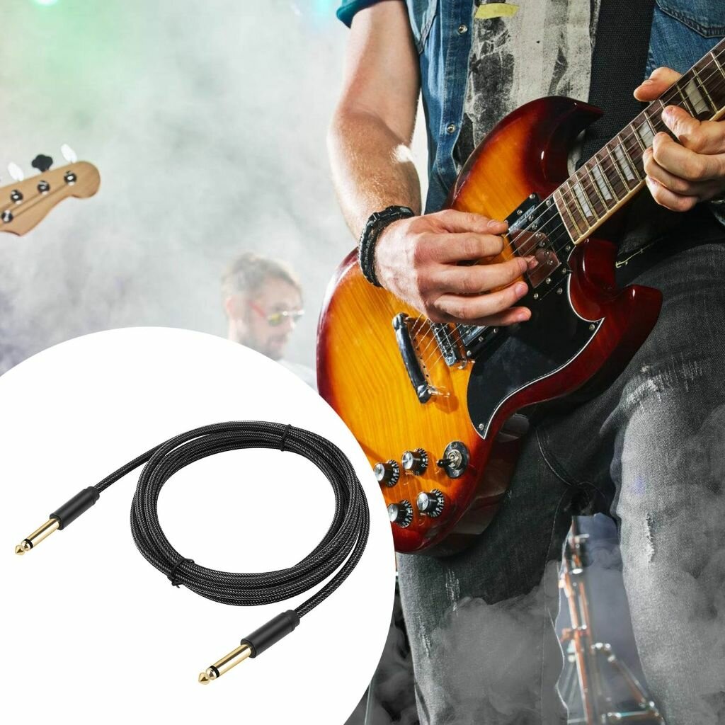 Аудиокабель для моноэлектронного органа и электрогитары диаметром 6,35 мм от мужчины к мужчине-3 м
