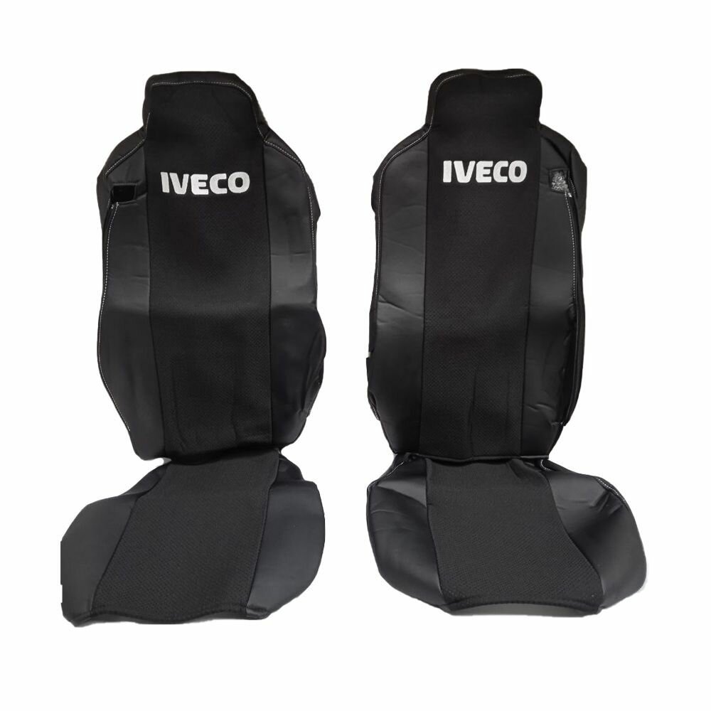 Автомобильные чехлы из экокожи и жаккарда для Iveco Stralis (HI-WAY) (2002-)