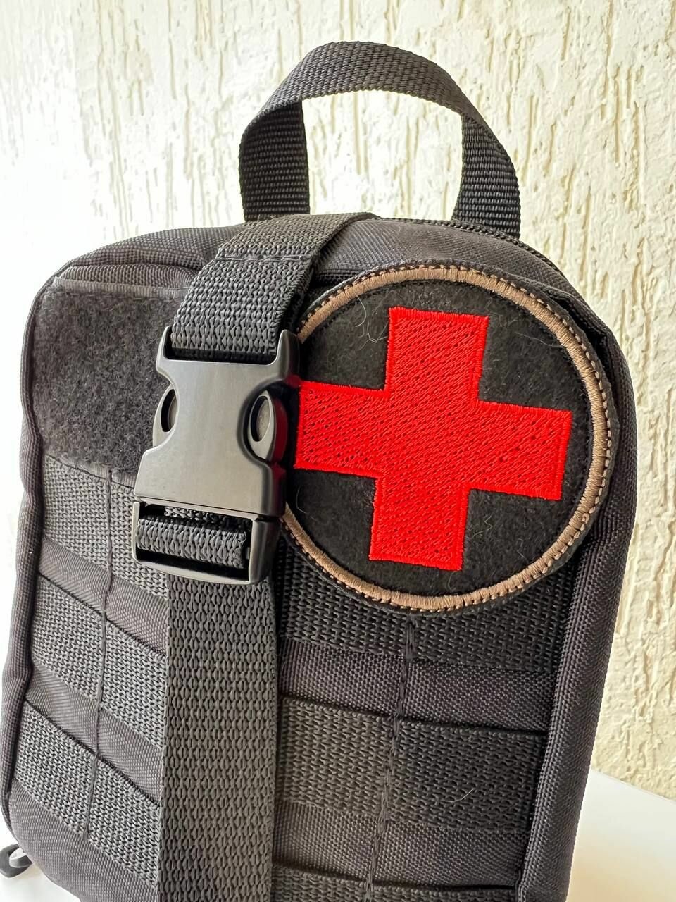 Шеврон Красный крест в круге Нашивка на липучке