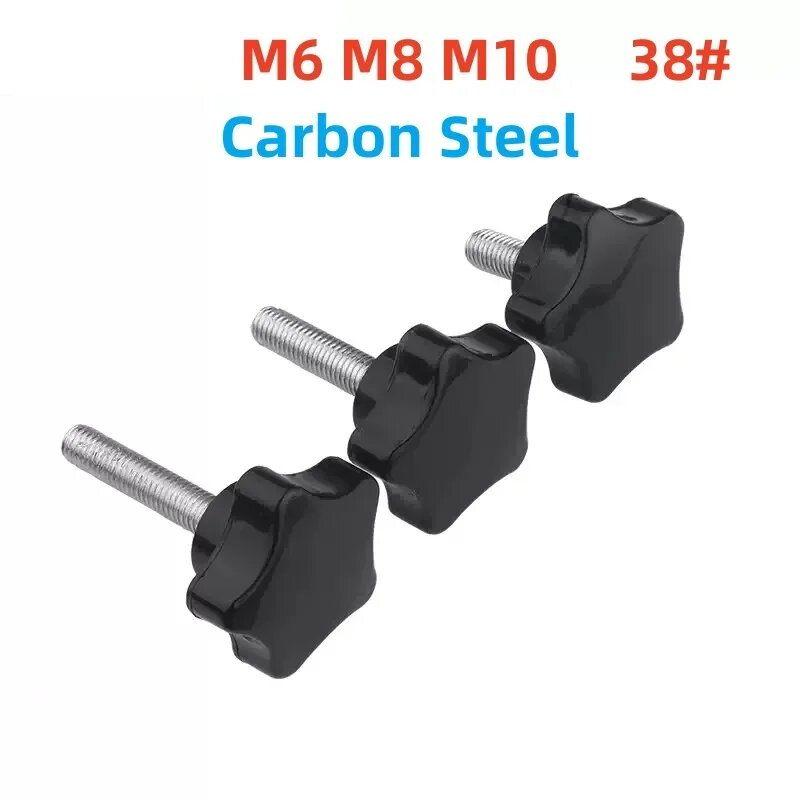 Ручной винт из углеродистой стали M6 M8 M10 M8-2pcs(D 38mm), 35 мм