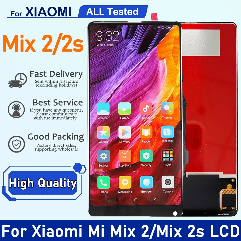 ЖК-дисплей 5,99 дюйма для Xiaomi Mi Mix 2 2s Mix2 Mix2s, сенсорный экран с дигитайзером в сборе, Замена для Xiaomi MiMix2 2s