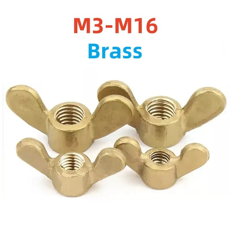 Медные барашковые гайки M3 M4 M5 M6 M8 M10 M12 M14 M16 M3-2pcs