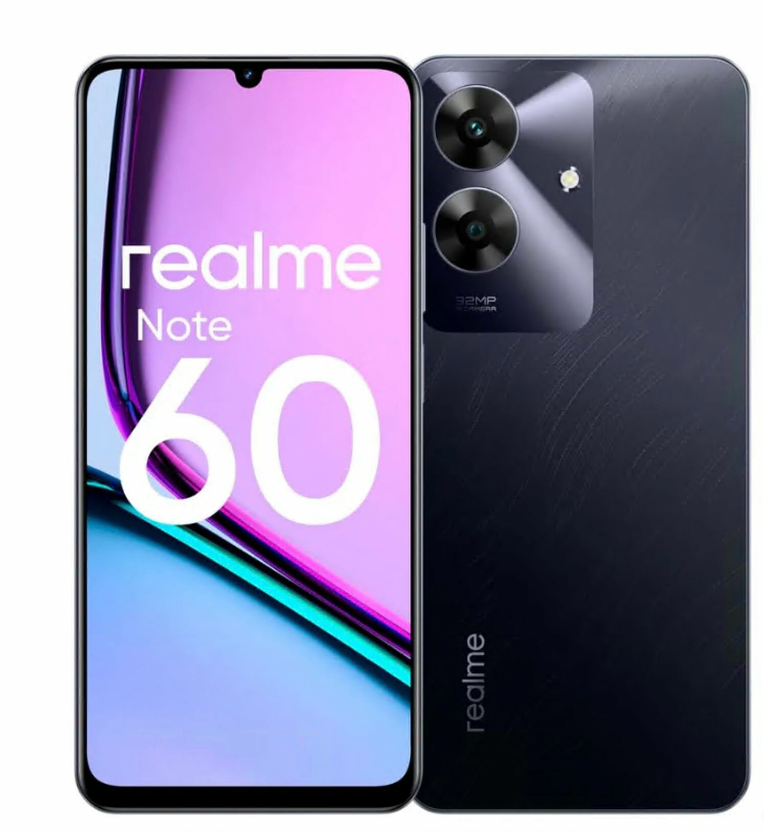 Смартфон Realme Note 60 4/128 Гб Ростест, Dual nano SIM, черный
