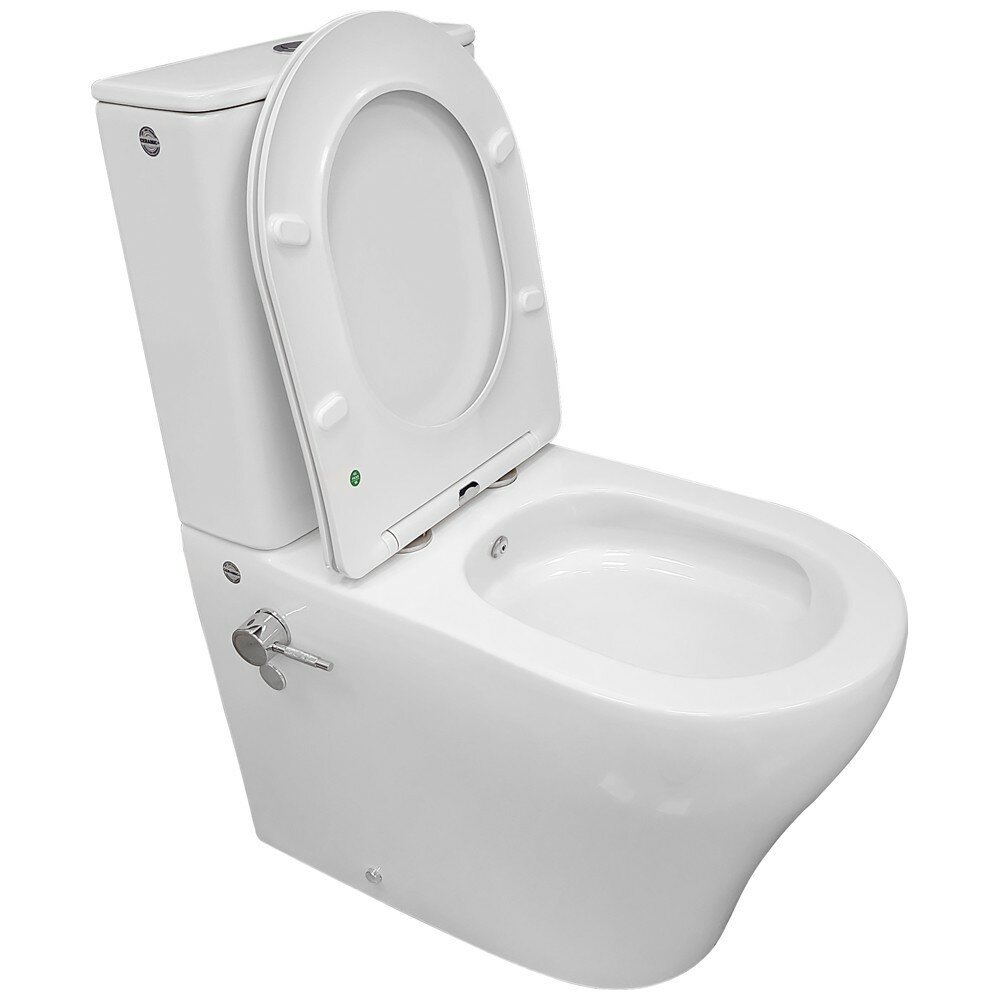 Унитаз Bloomix Rittberger AD3092TSB/F1 Ceramic+ безободковый торнадо с функцией биде и смесителем