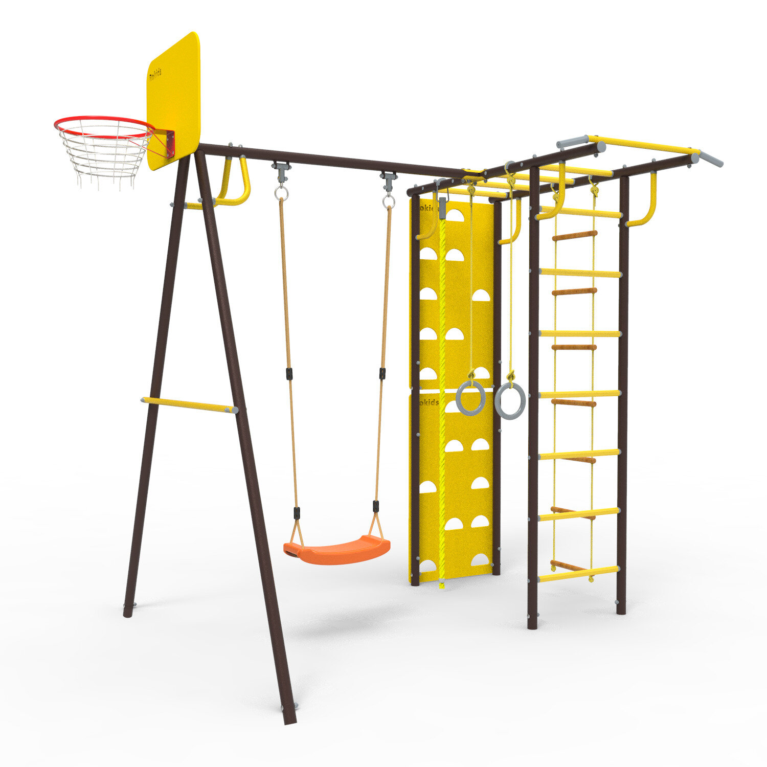 Уличный спортивный комплекс для дачи с качелями