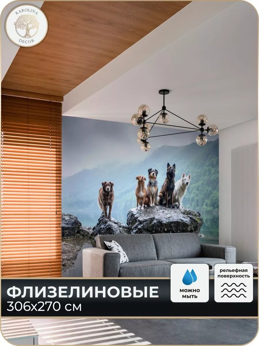 Фотообои Собаки в детскую в спальню на кухню 300х270