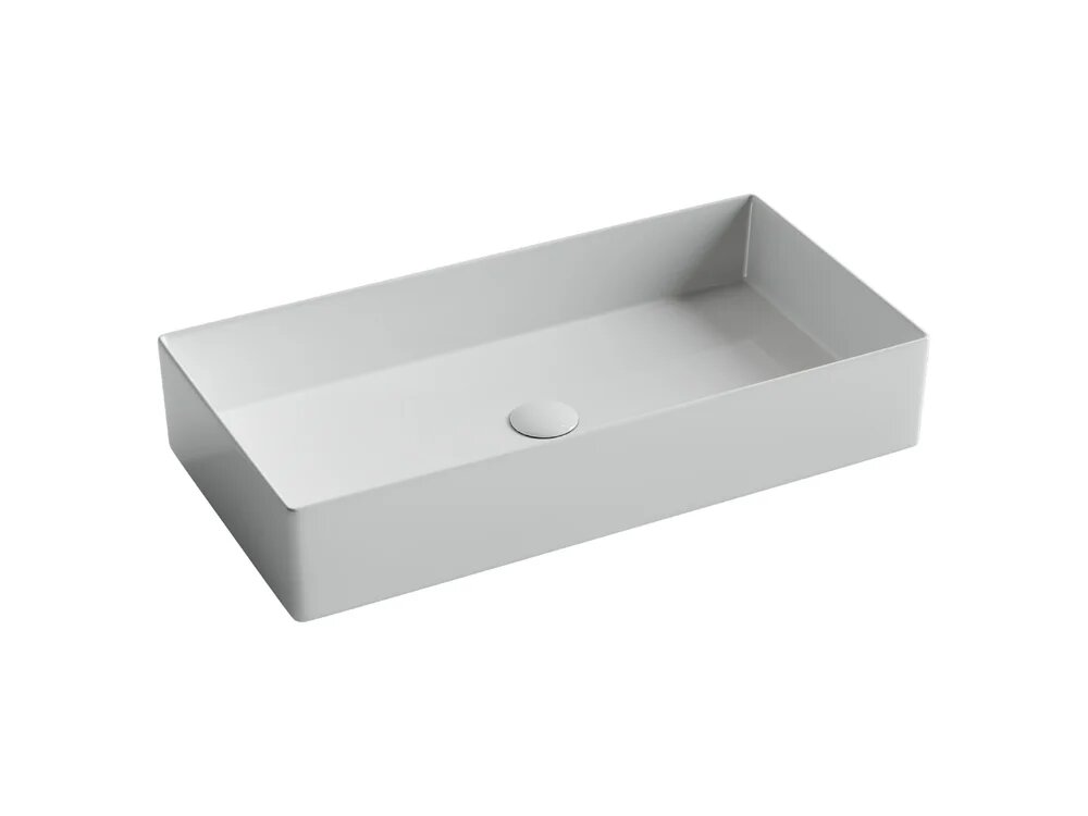 Накладная раковина Ceramicanova Element CN6071 70 фарфоровая, без отверстия под смеситель, раковина для ванной, 70, 1 см, прямоугольная, белая