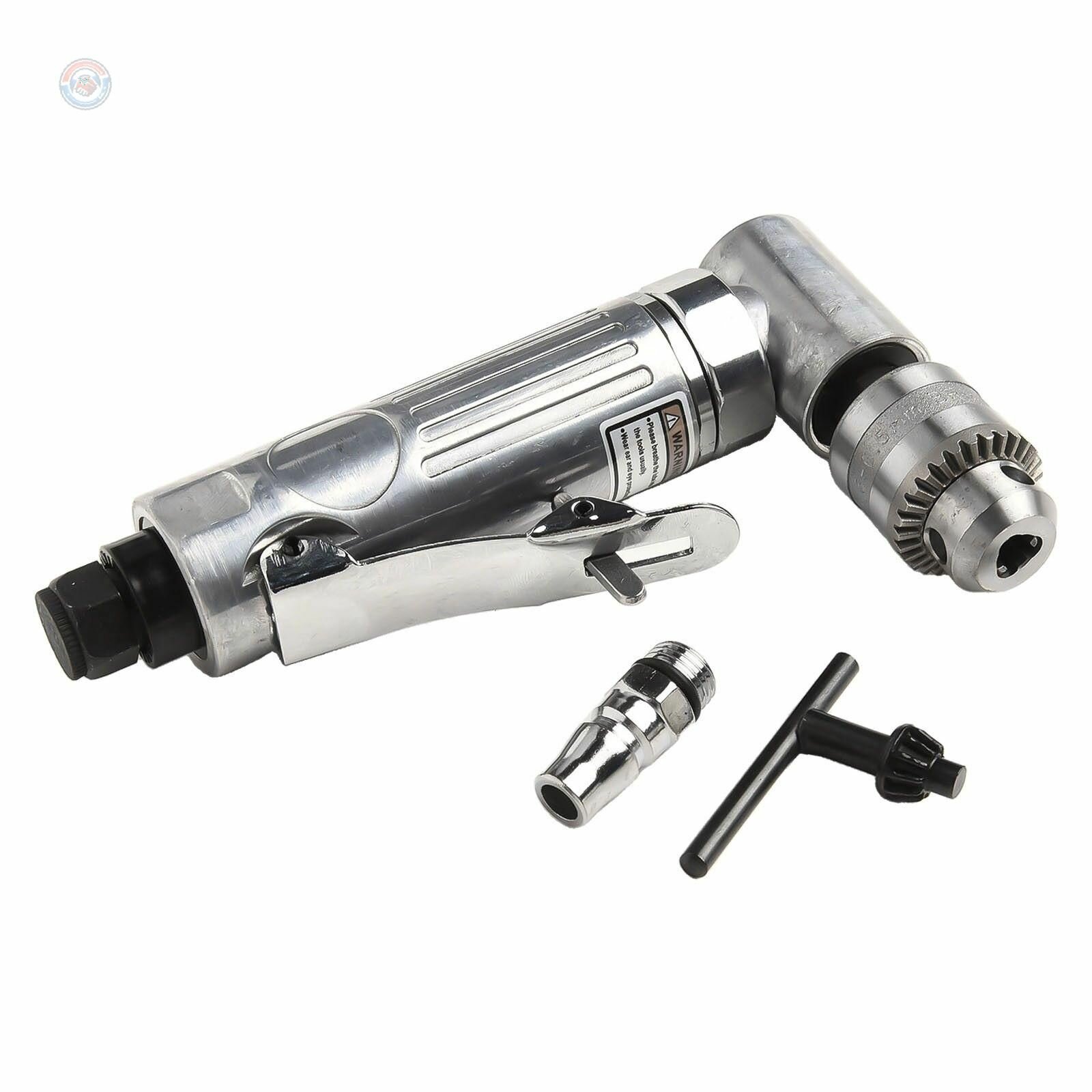 Прямоугольная пневматическая угловая шлифмашина 90 , высокоскоростная дрель-шлифовальник 1/4 дюйма, компактная, для узких мест, хвостовой выхлоп