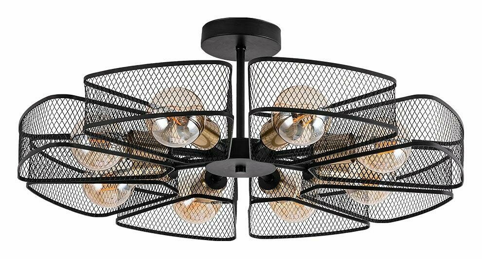 Люстра на штанге Arte Lamp Maasym A7044PL-8BK цвет черный Накаливания, Светодиодные Техно