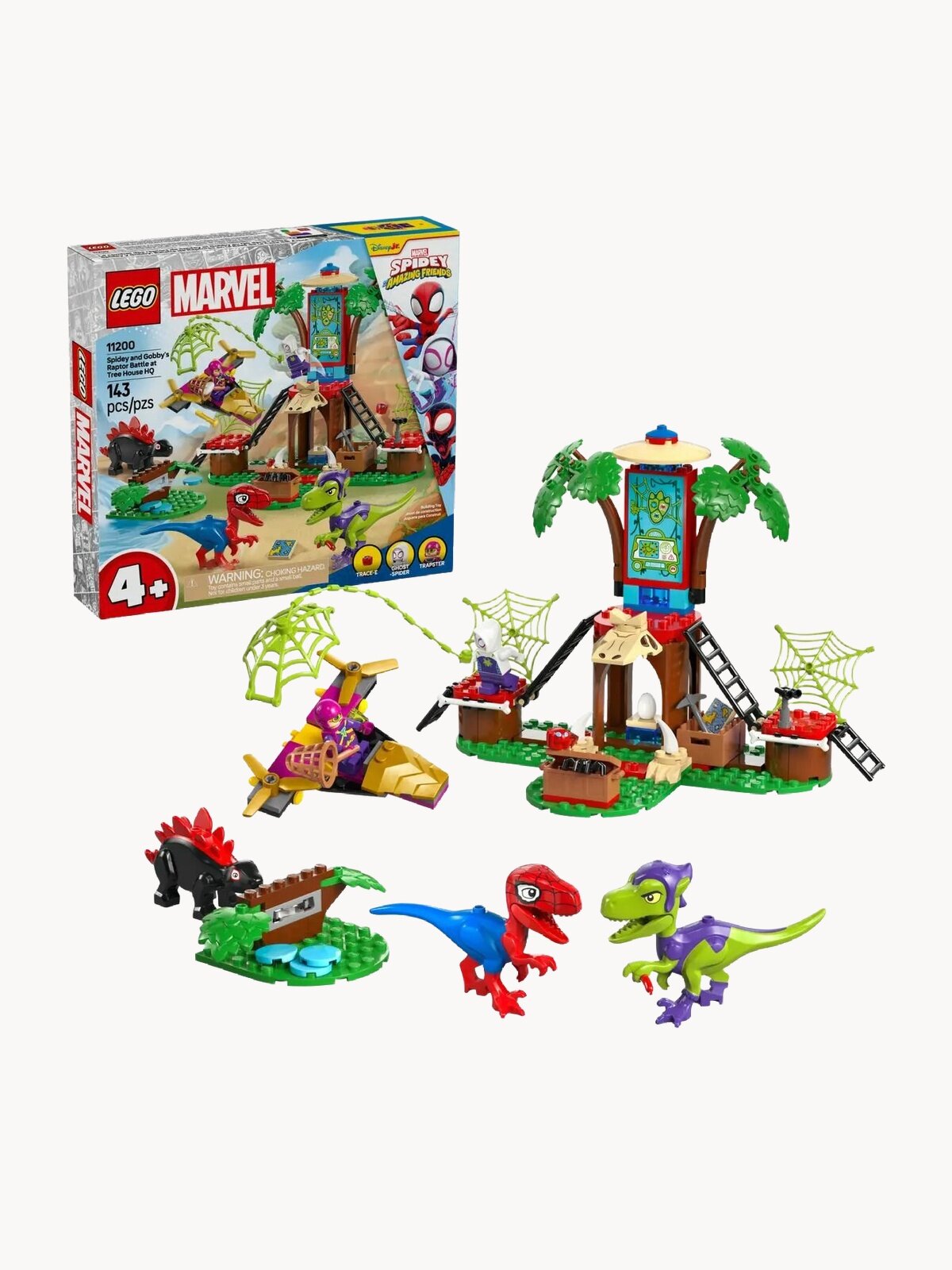 Конструктор LEGO Marvel 11200 Схватка в домике на дереве: Паучок-Рекс против Гоблина-Раптора, 143 дет.