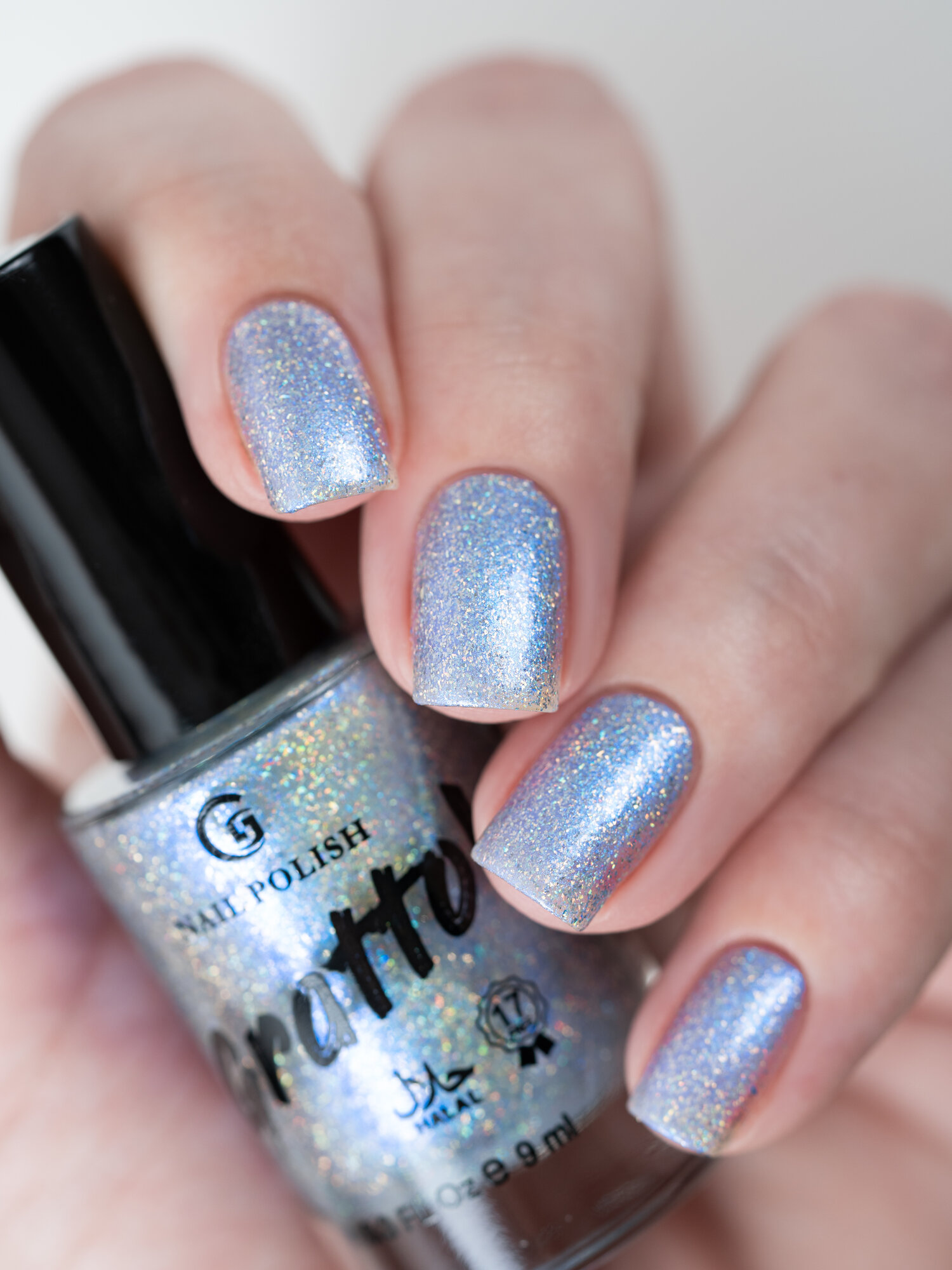 Лак для ногтей с шиммером и голографическими хлопьями - Grattol Heaven in Her Hands, 9мл