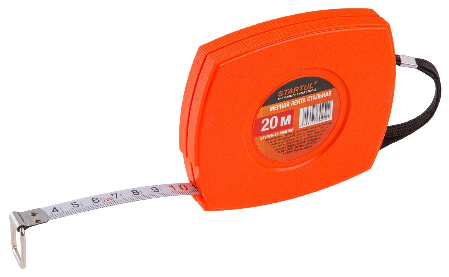 Лента мерная STARTUL ST3025-20, длина 20м, стальная, пластиковый корпус