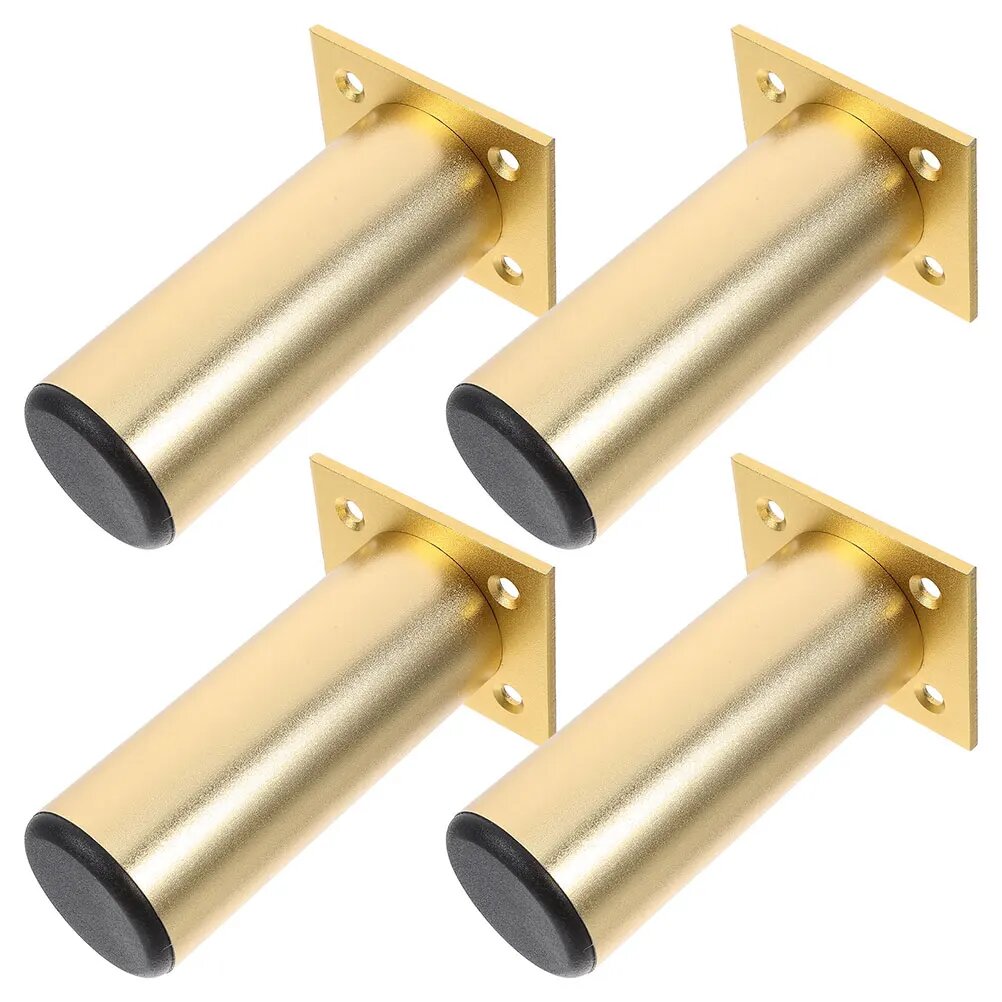 4 шт. регулируемые мебельные ножки, сменные круглые ножки шкафа из алюминиевого сплава для дивана, стола, золотые, прочные, легкие, прочные