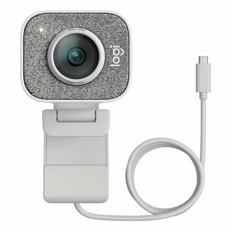 Веб-камера Logitech StreamCam, 1,5м кабель, автофокус, 60fps, 1920x1080, USB-C 3.1 с микрофоном 960-001282 белый