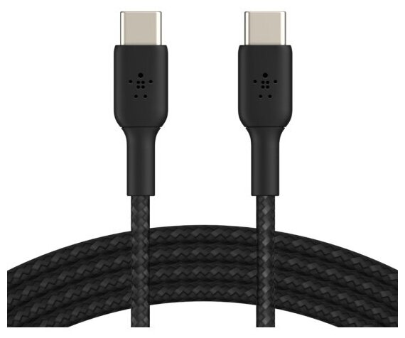 Кабель Belkin USB-C - USB-C 2.0, 1m, нейлон, черный (CAB004bt1mBK)