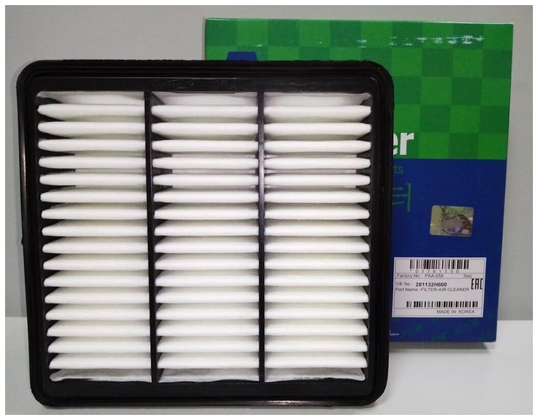 Фильтр воздушный двигателя Хендай Элантра HD 2006-2011, Хендай I30 2007-2012, Киа Сид 2006-2012, Киа Церато 2008-2013 / арт. PAA058 / бренд PARTS MALL / OEM 281132H000