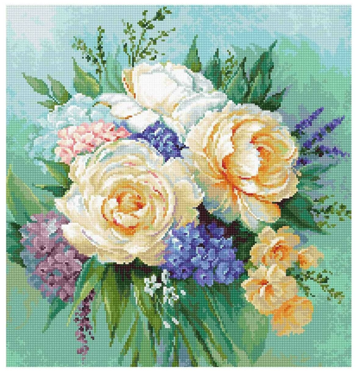 B2370 Набор для вышивания 'Цветочный букет' 32*33,5см, Luca-S