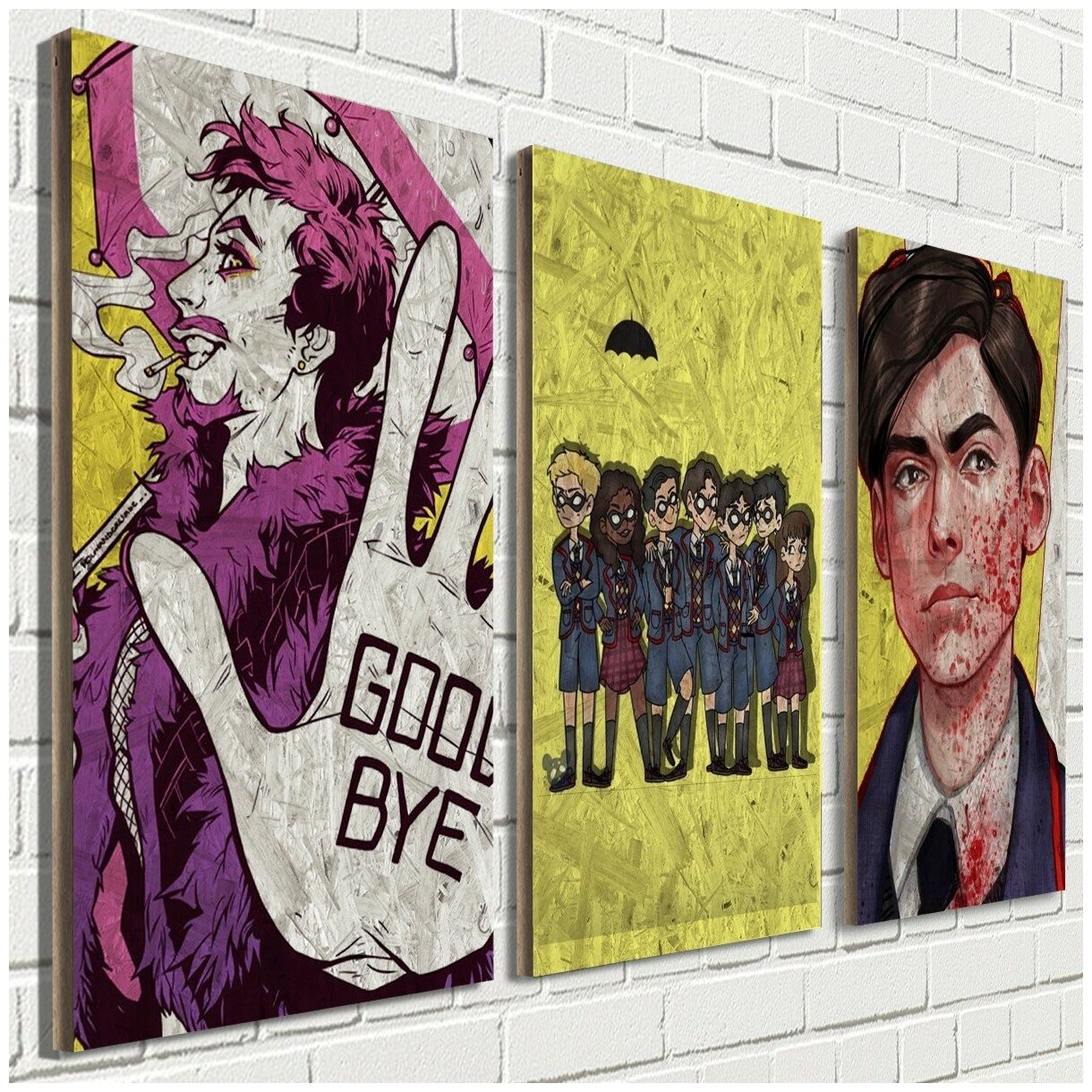 Модульная картина сериал Академия Амбрелла (Клаус, Пятый, Скрипка) - 1116