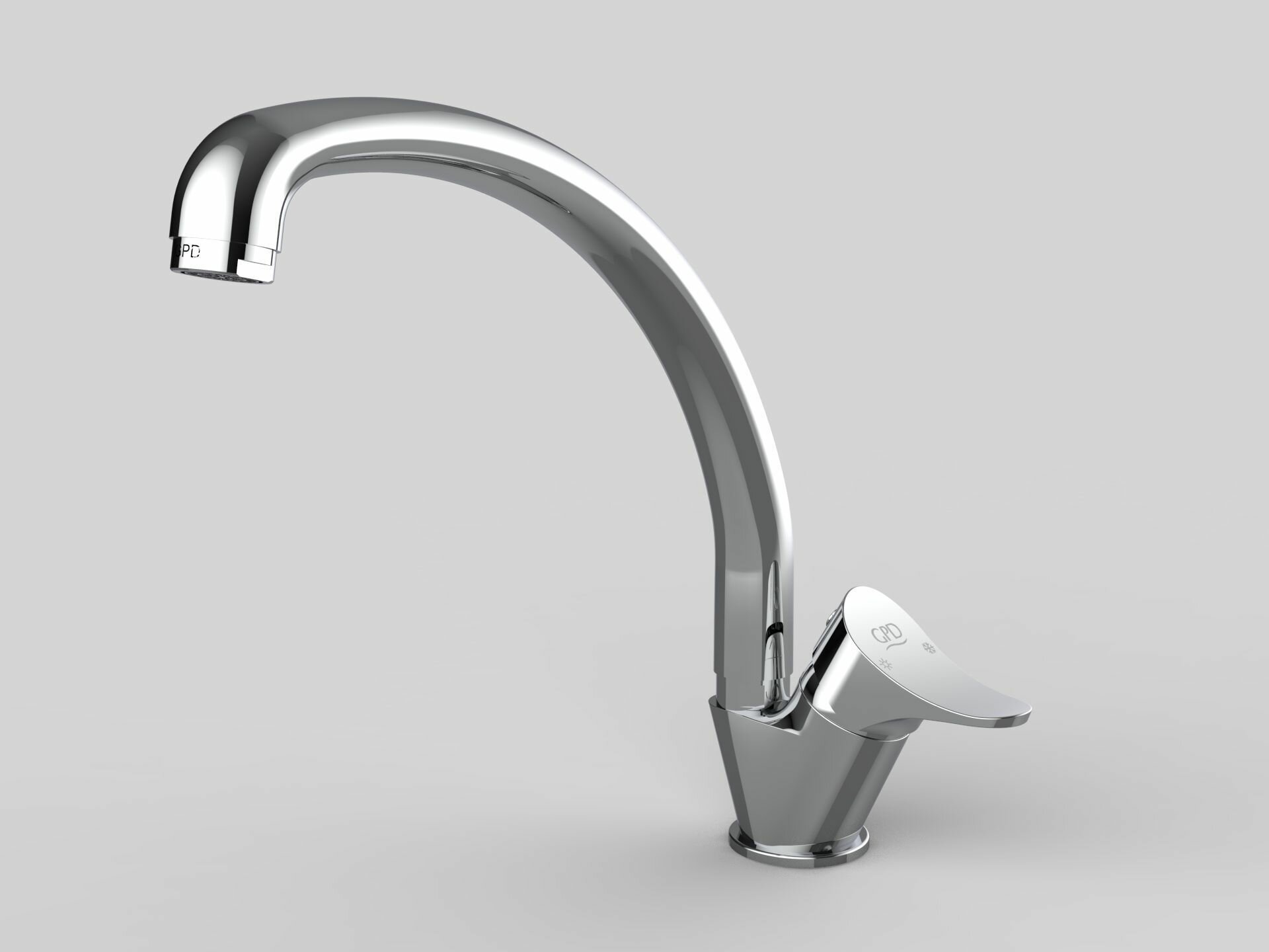 Смеситель для кухни Хром GPD FLORUS MTE170