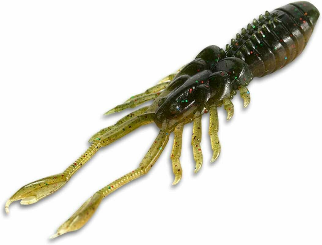 Мягкие приманки Bait Breath BYS eX-Rider Shrimp Jr. 3.5 Finesse Spec (6шт.) #120 Greenpumpkin/seed