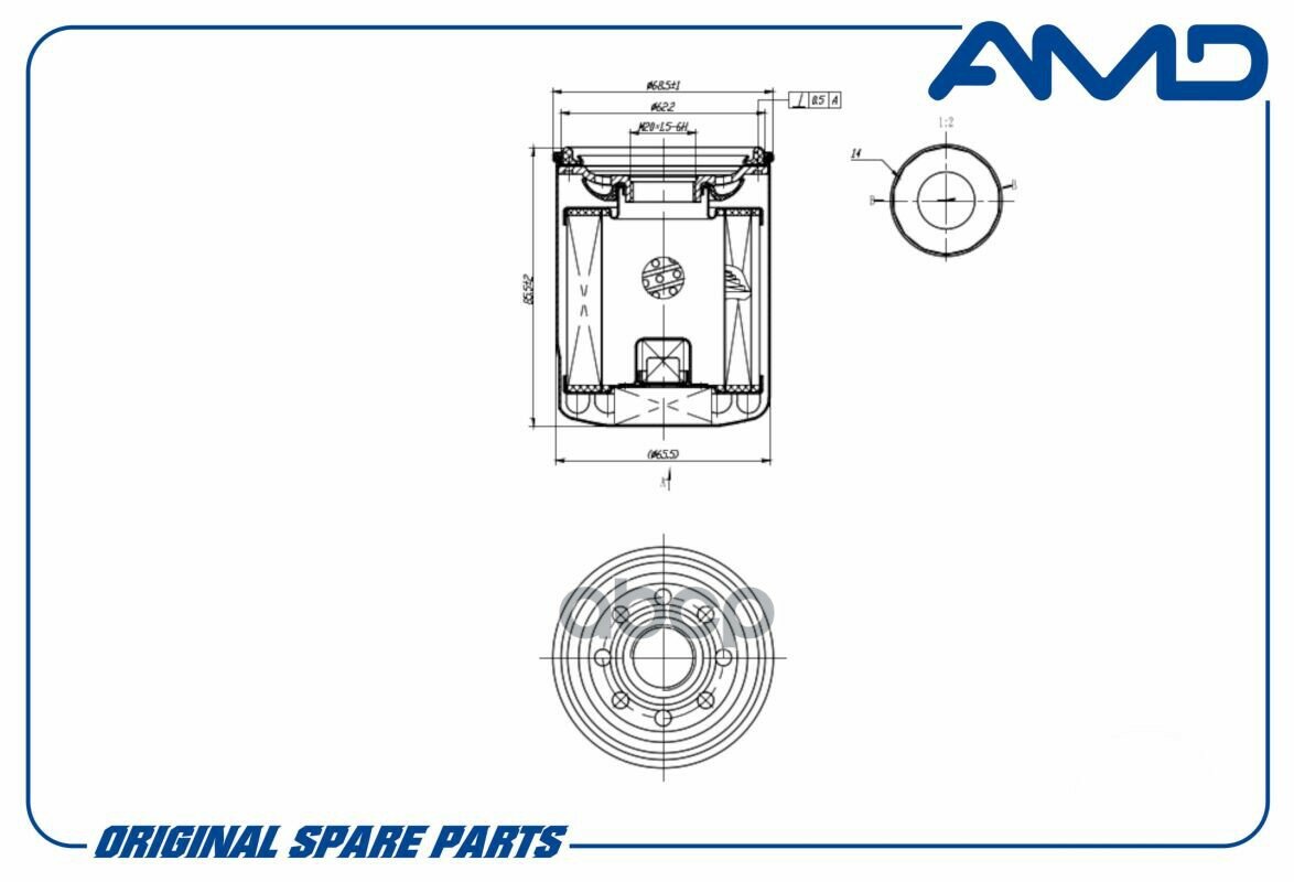 Фильтр масляный AMD арт. AMDFL223