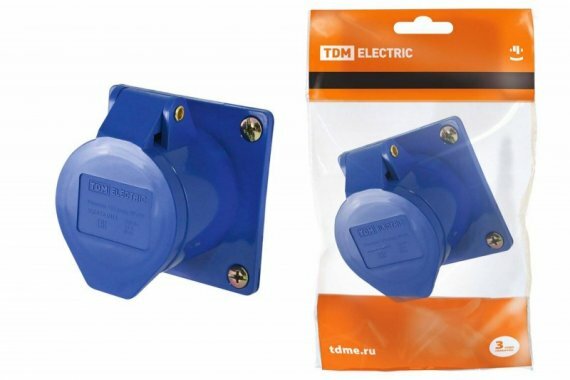 Розетка 413 скрытая 2Р+РЕ 16А 220В IP44 TDM Electric (SQ0604-0011)
