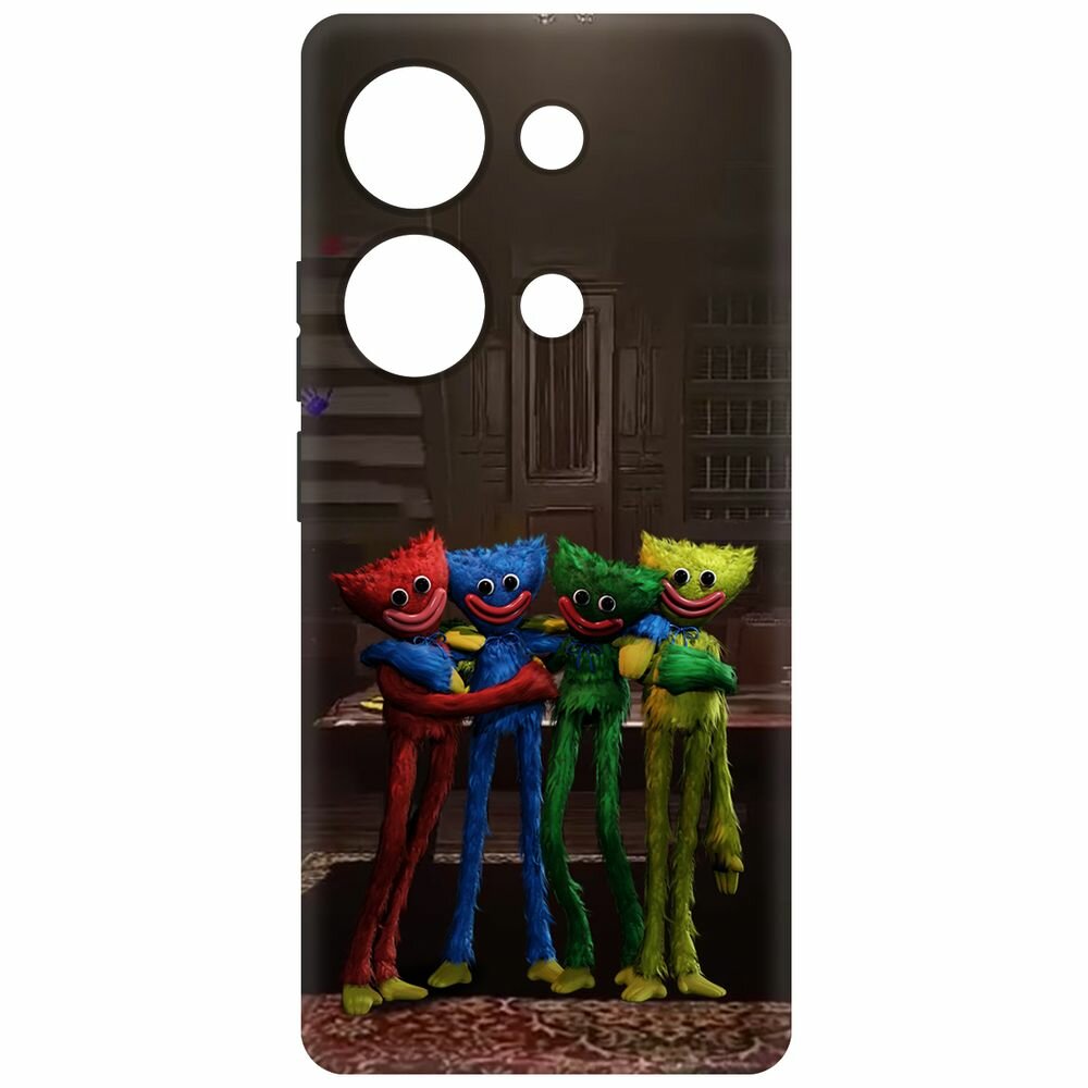 Чехол-накладка Krutoff Soft Case Хаги Ваги - Мини-Хаги для Xiaomi Poco M6 Pro 4G черный