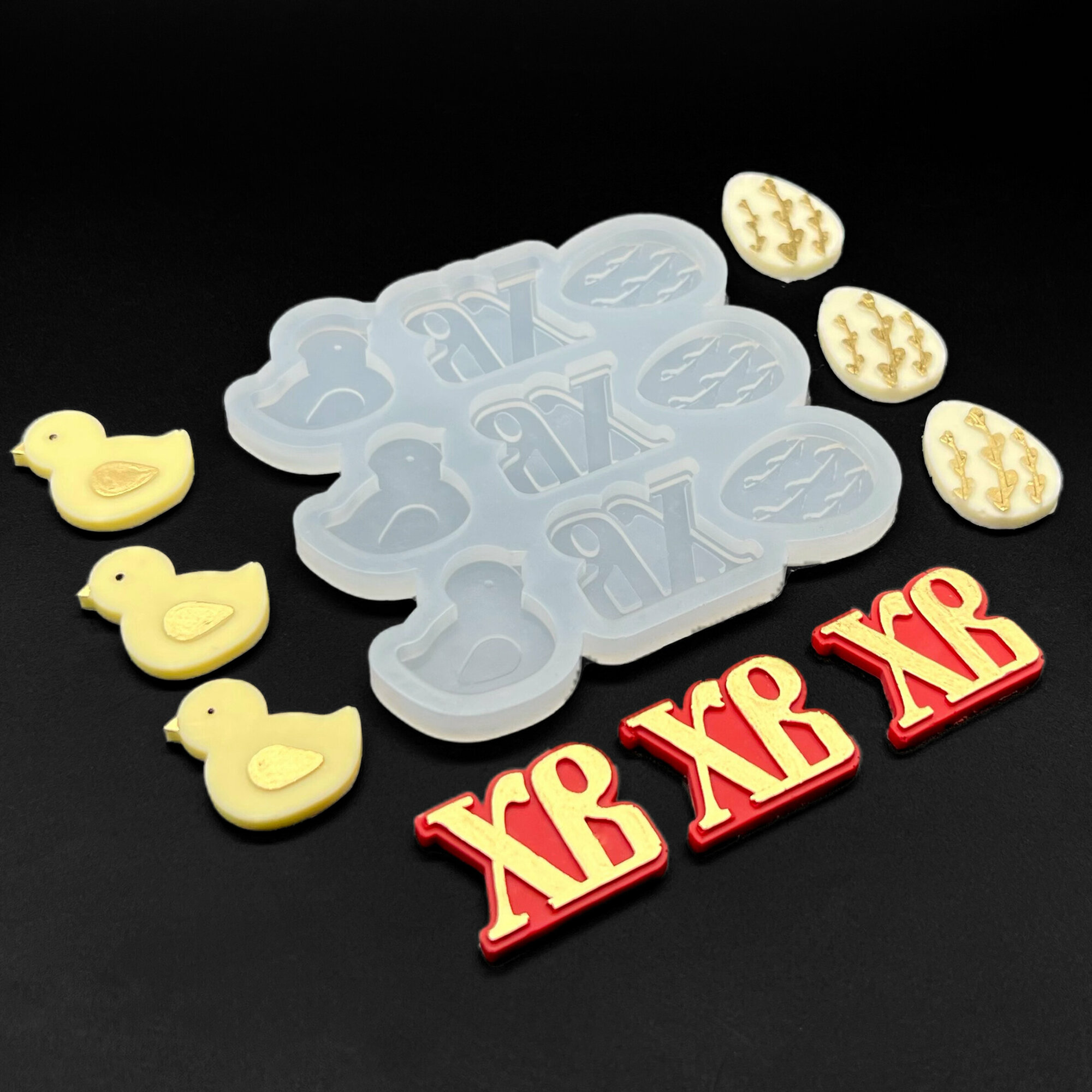 Силиконовая форма молд для шоколада "Пасхальный Микс №2"