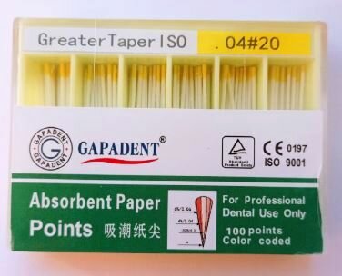 Штифты абсорбирующие Gapadent конус 04 размер 20
