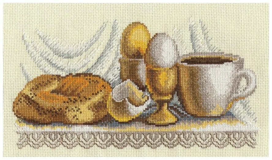 Набор для вышивания крестом овен "Завтрак", арт.586, 27x14 см