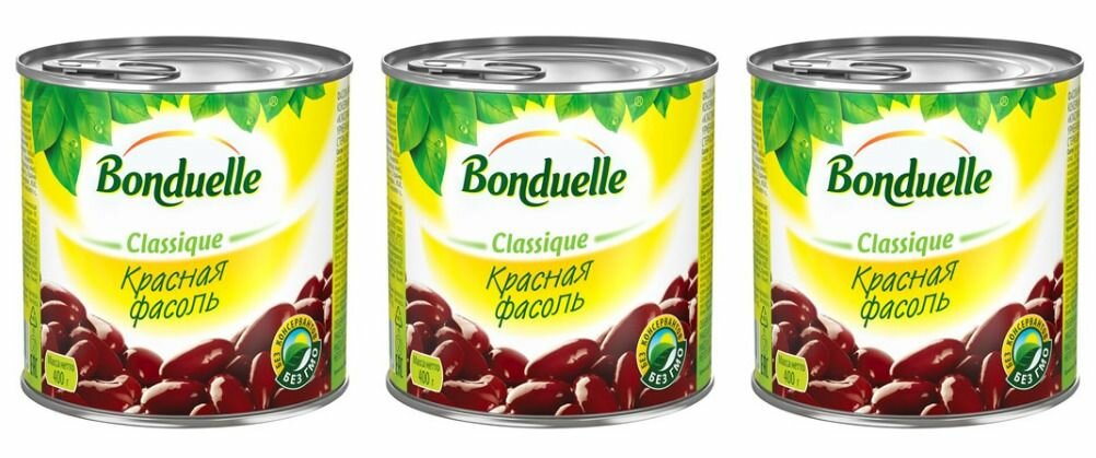 Bonduelle Фасоль красная, 400 г, 3 шт