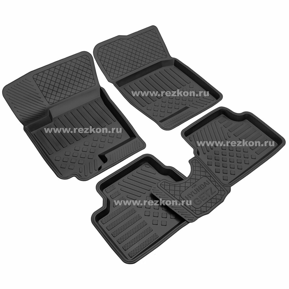Коврики в салон резиновые для Hyundai Getz (03-10),