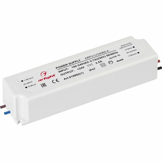 Блок питания Arlight ARPV-LV24060-A 24V 60W 67 IP 2,5A 018982