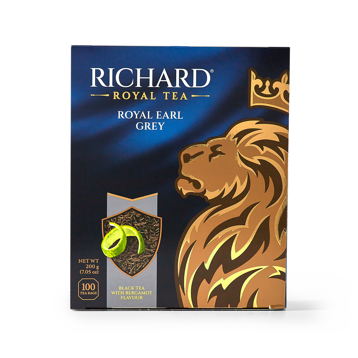 Чай Richard Royal Earl Grey, черный, с бергамотом, 100 пакетиков в упаковке