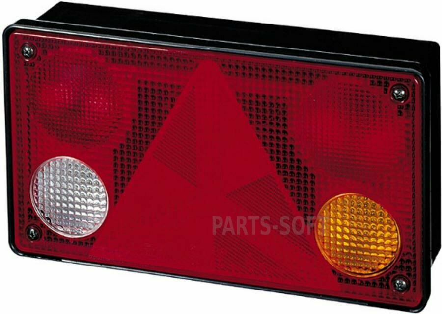 HELLA 2VP340400151 фонарь задний! левый красный прямоуг. с треугольн. прицепа \DAF, Krone, Schmitz